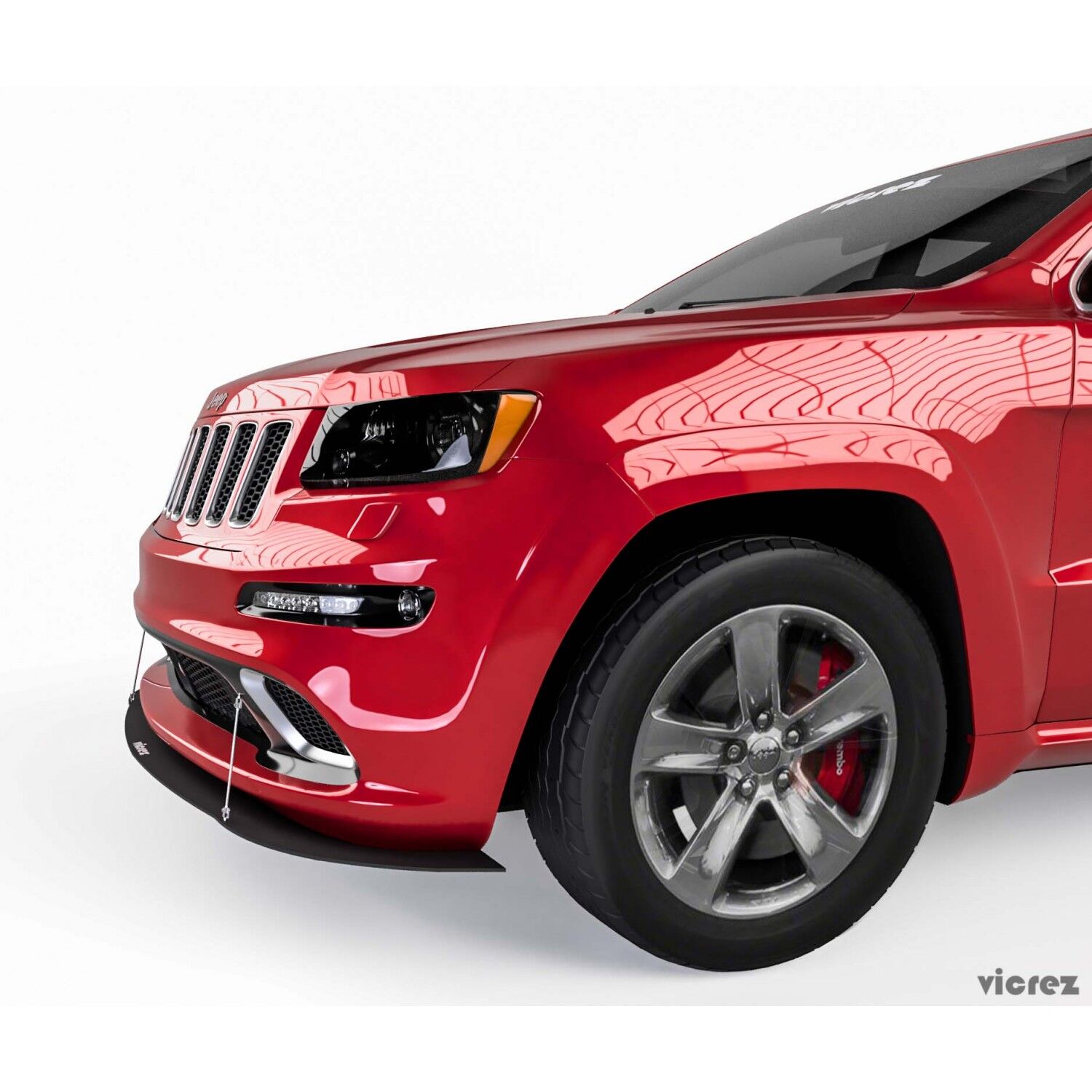 Vicrez VZ Front Bumper Lip Splitter vz101496 | Jeep Grand Cherokee 2012-2019